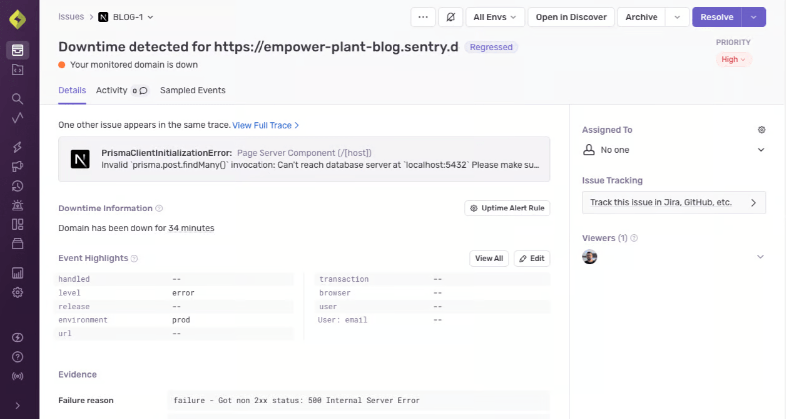 Uptime Monitoring | Sentry